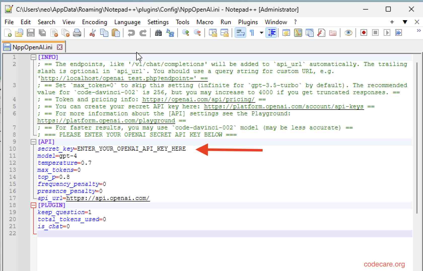 NppOpenAI — OpenAI Plugin for Notepad++ (ChatGPT) | Code2care
